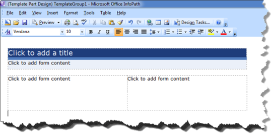 Create A Reusable Template Part In InfoPath 2007 RedCape